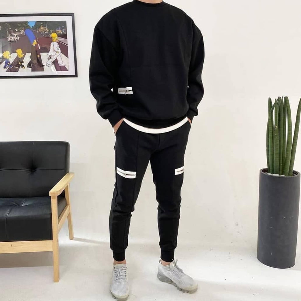 Funky Zip Patch Tracksuit For Mens – shoppingfactory23