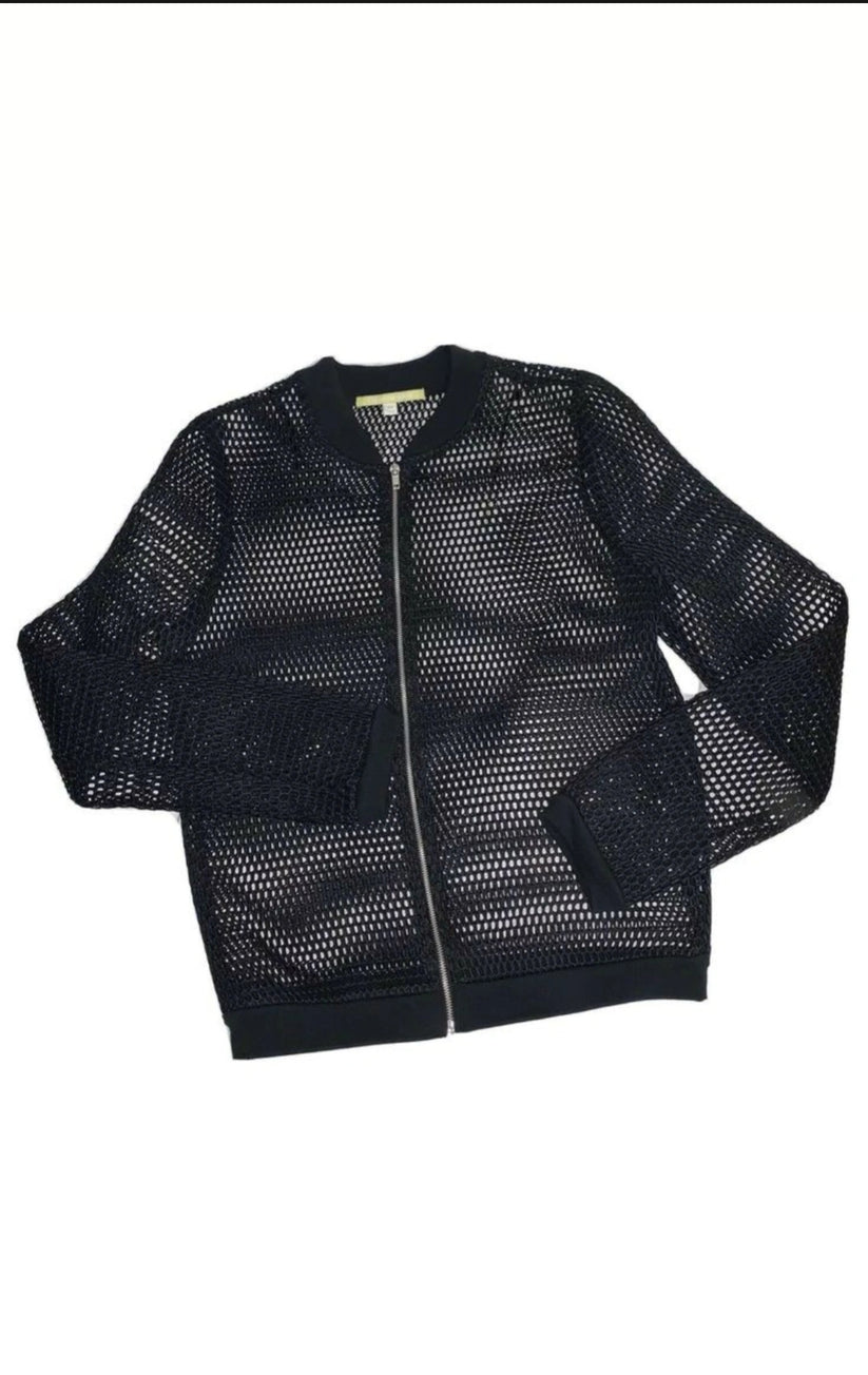 Stylish FishNet Bomber Jacket For Men's – shoppingfactory23